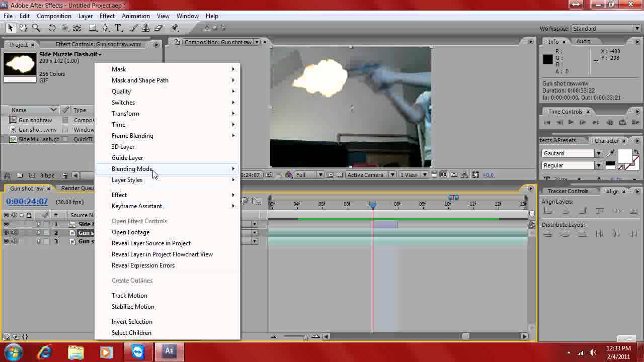 Muzzle Flash Tutorial on Adobe After Effects - YouTube