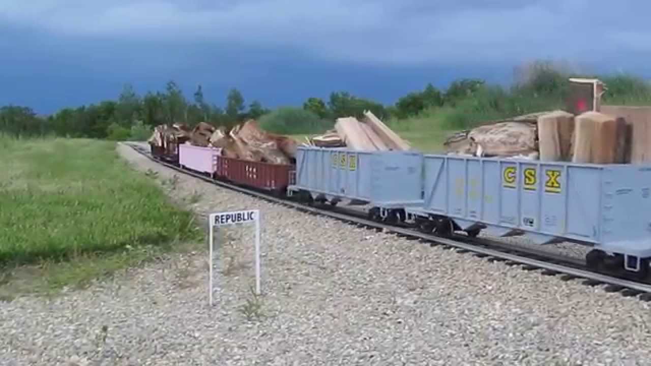 First unit pulpwood train on the CSX Big Valley Div. RR - YouTube