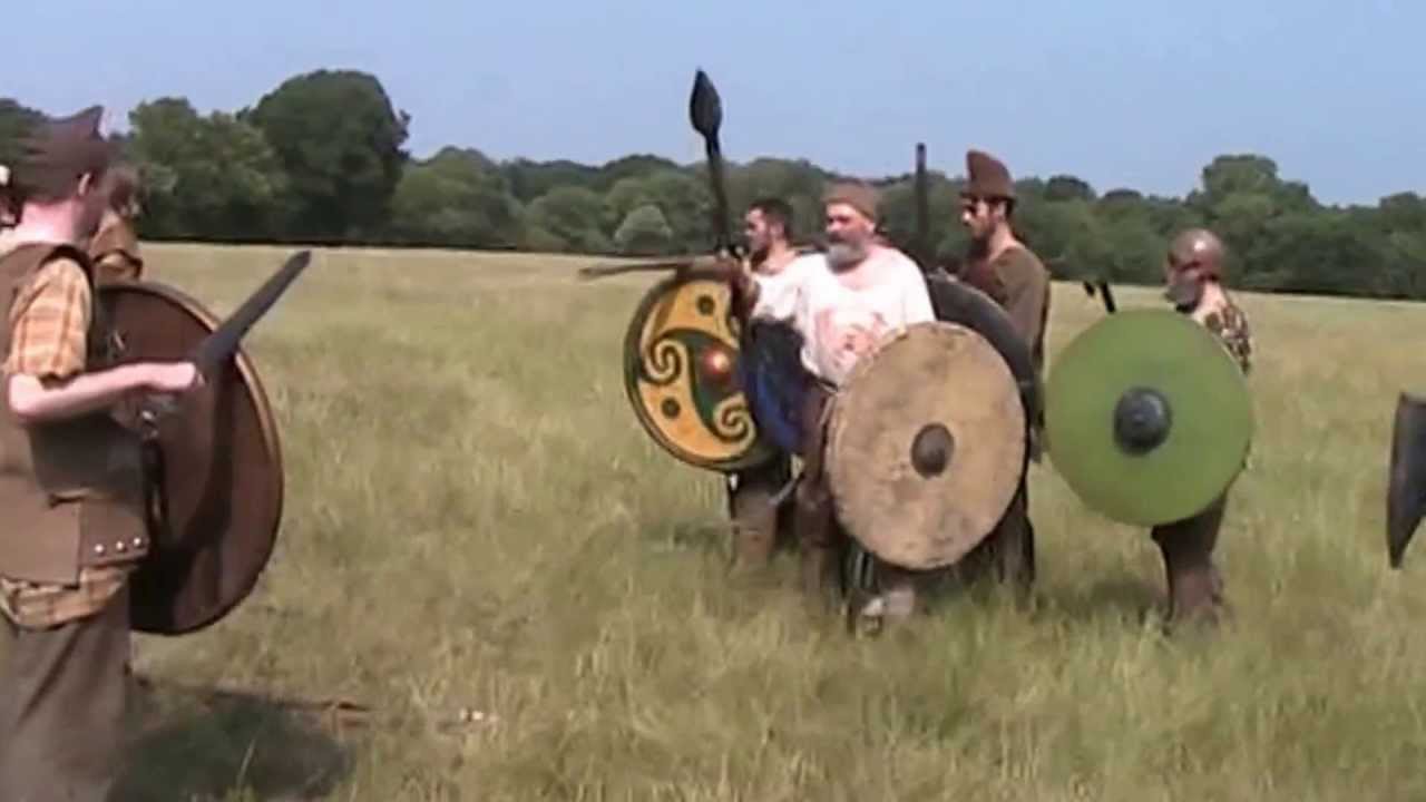 Combat demo part 2: Saxon Shield Wall drills - YouTube