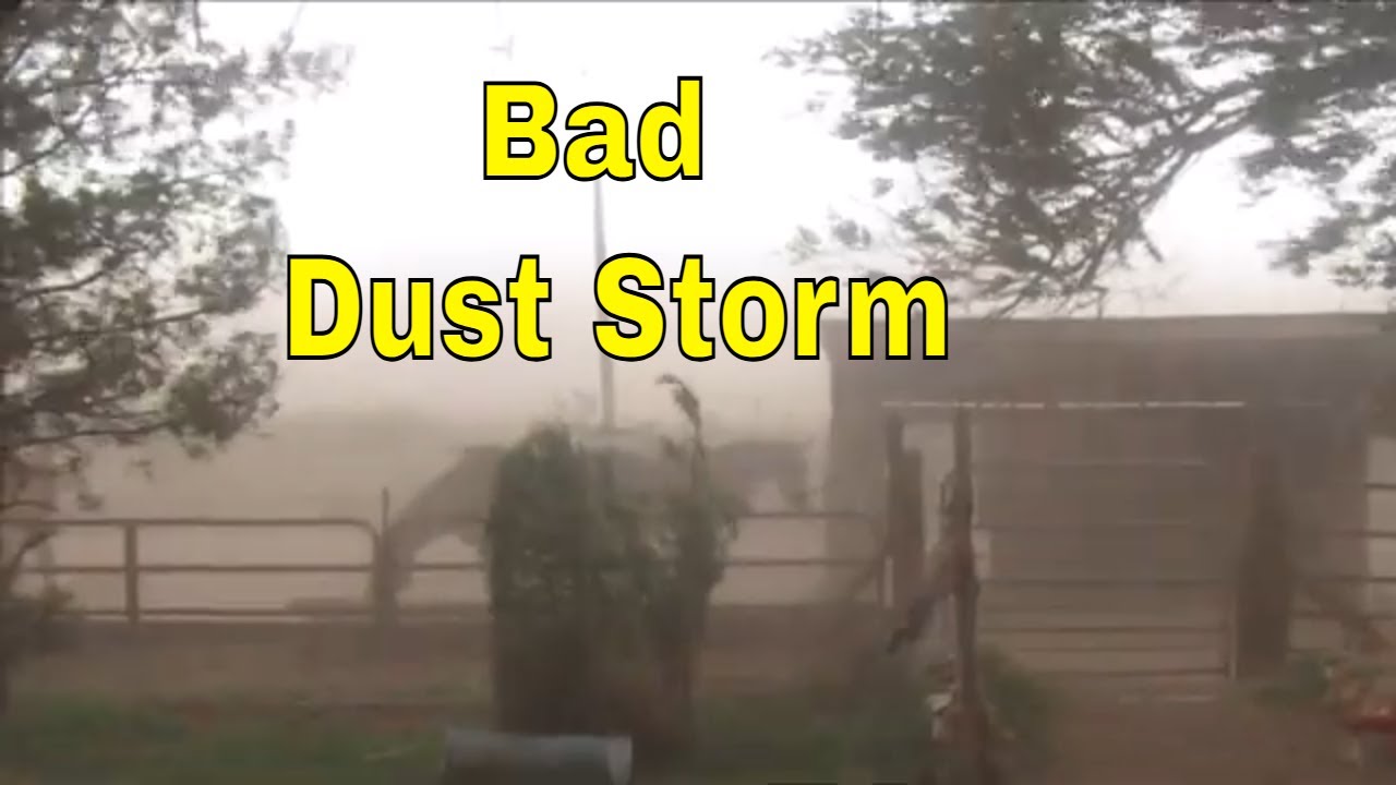 Dust storm then rain - YouTube