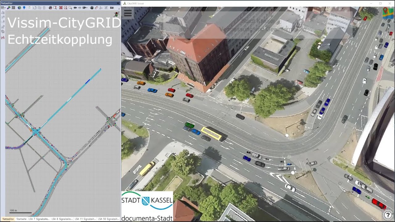Interface between CityGRID Scout and PTV Vissim - YouTube