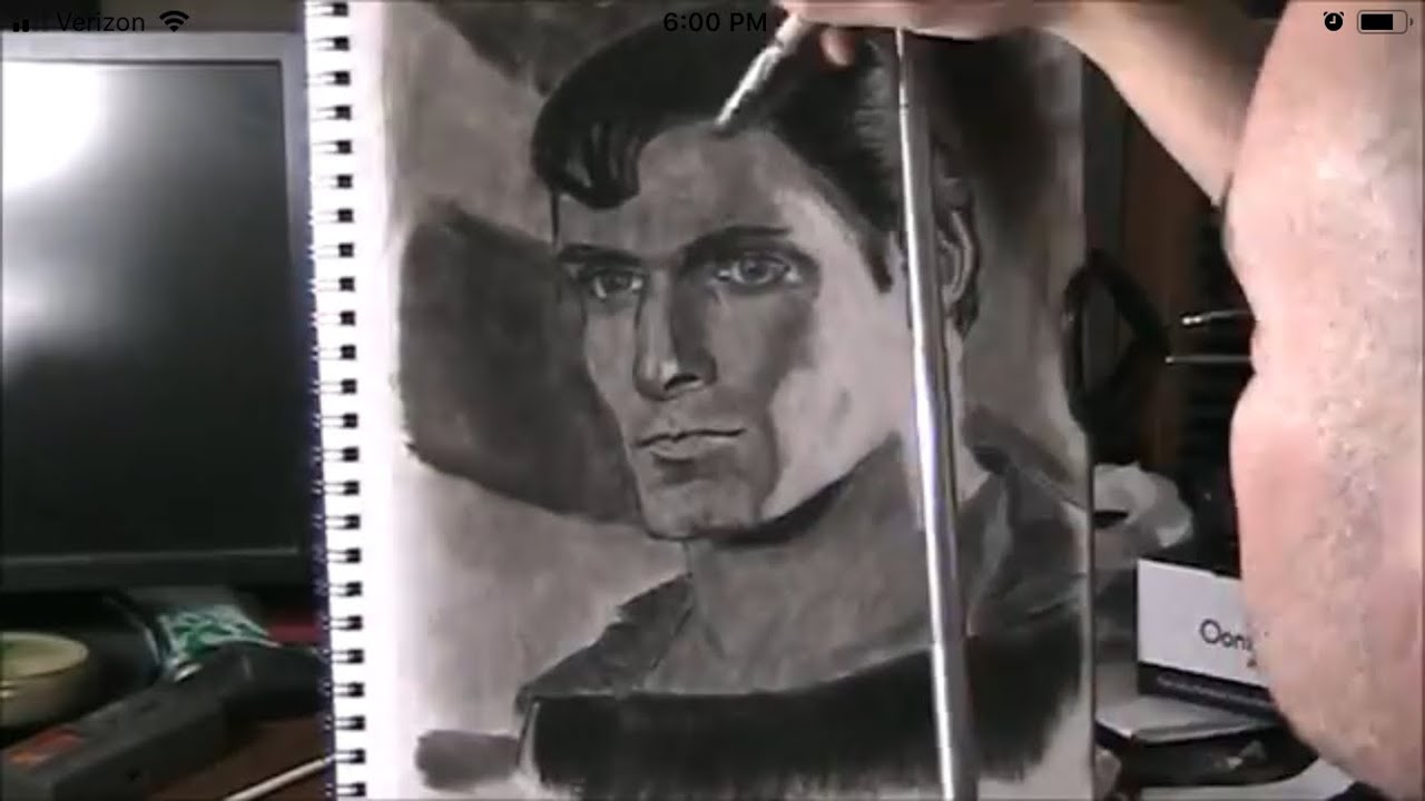 Drawing Superman (Christopher Reeve) | Time Lapse | Learn Portrait ...