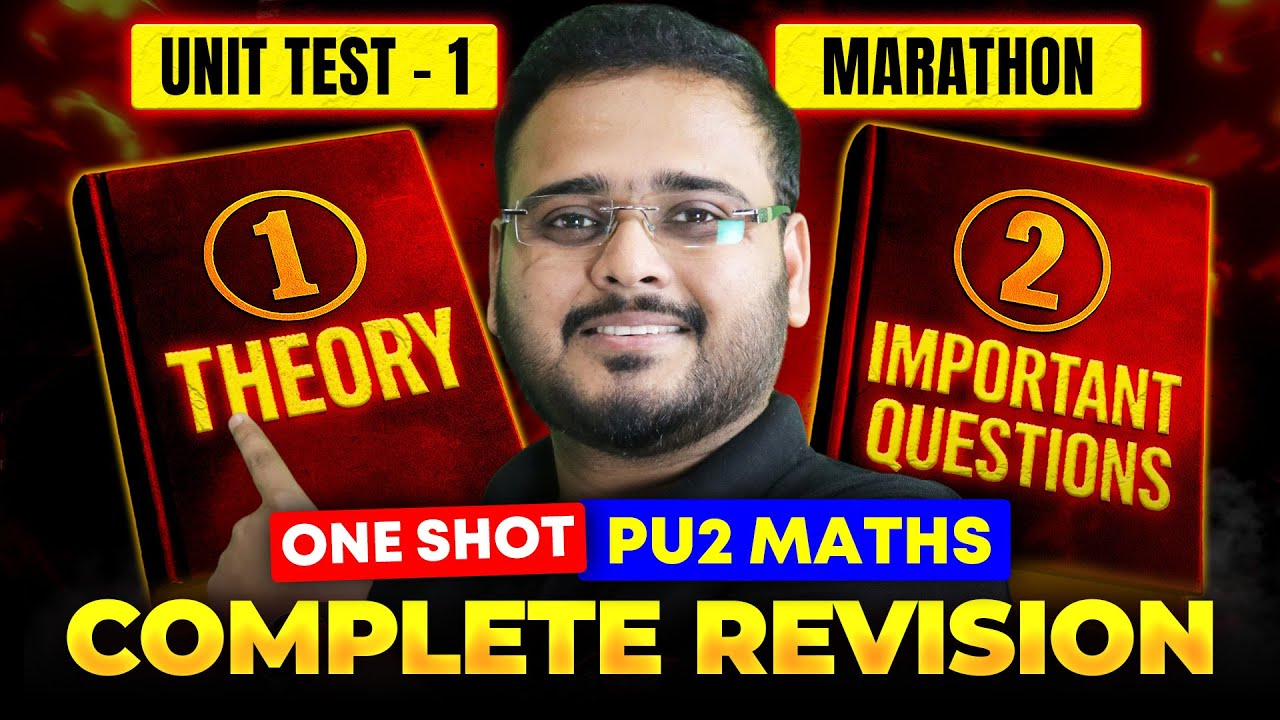 Full 2nd PUC Math Unit Test One Shot Revision Marathon 📚 | 1, 2, 3 & 5 ...