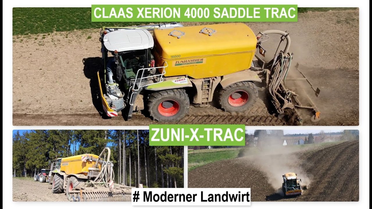 ZUNI-X-TRAC - CLAAS XERION 4000 SADDLE TRAC Gülleausbringung mit ...