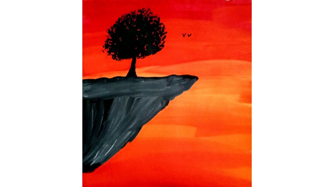 Beautiful shallow painting | Done in two minutes | Evening shade | For ...