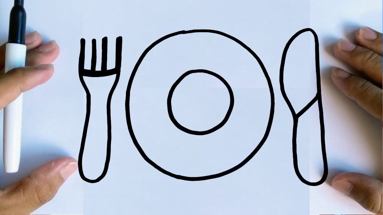 Comment dessiner une fourchette - YouTube