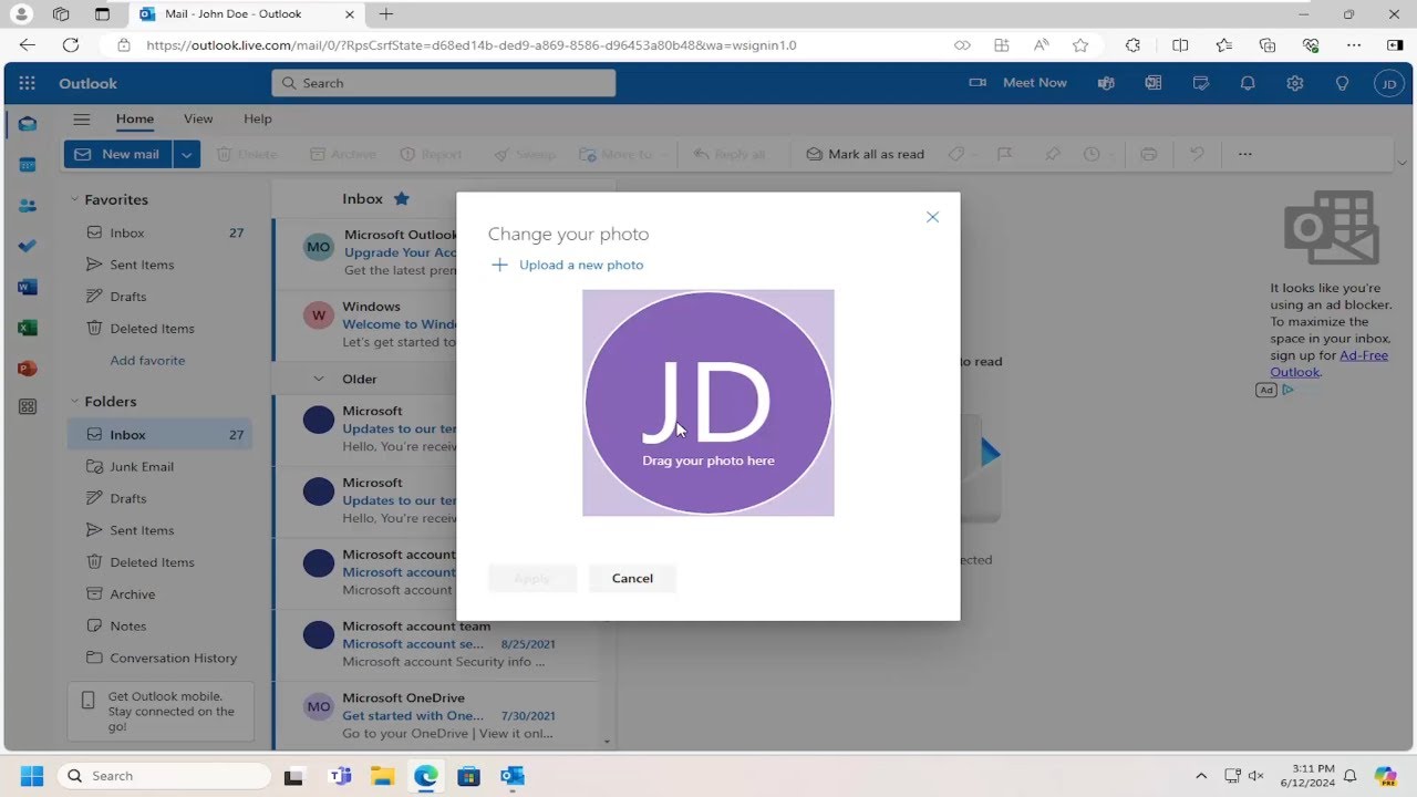 How to Change/Add Profile Picture in Outlook [Guide] - YouTube