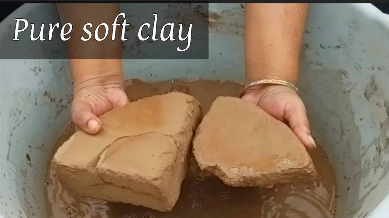 ASMR|Pure Soft mud clay|yummy🤤 texture|full dipping|dedicated to ...