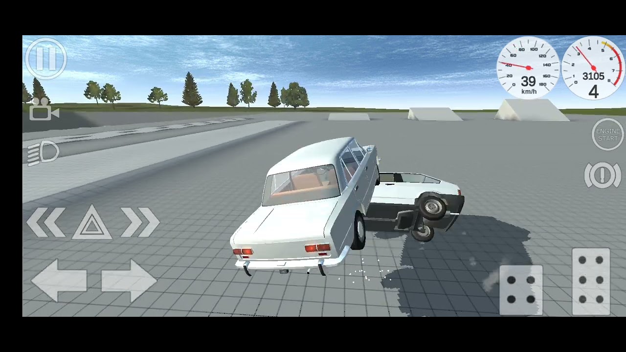 Simple Car Crash Physics Simulator Jump Crashes 18 - YouTube