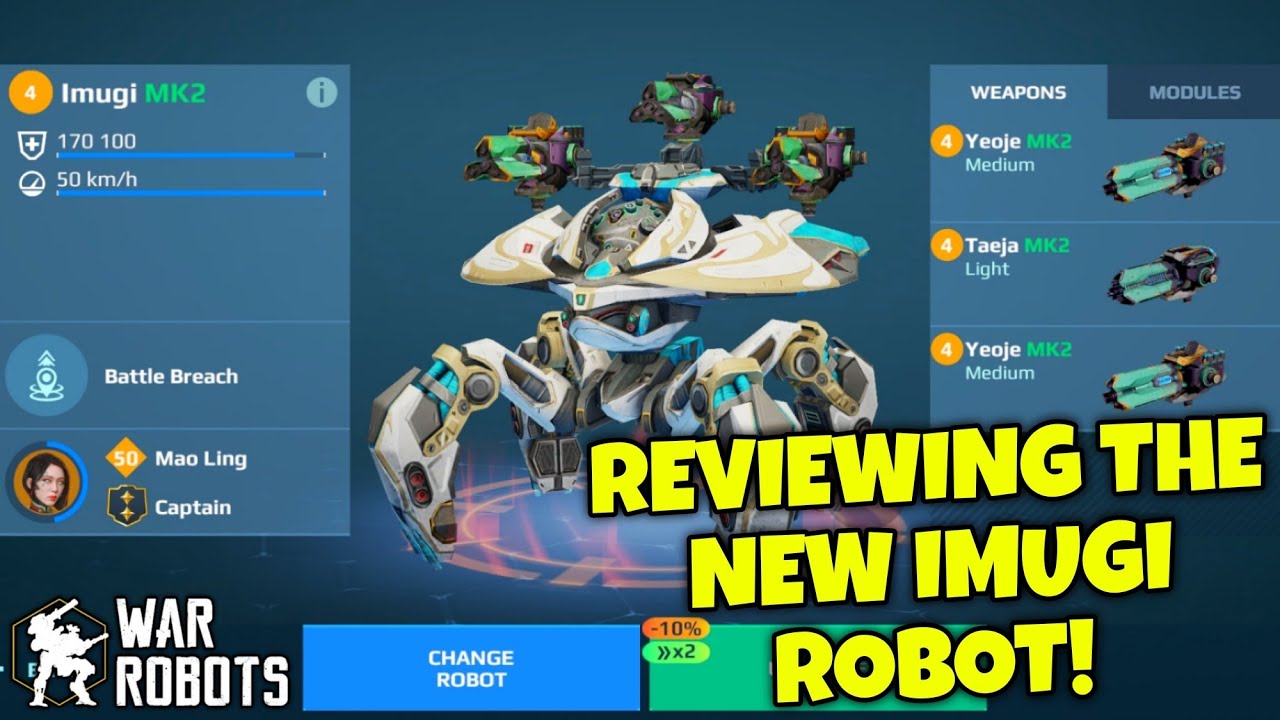 REVIEWING THE NEW IMUGI ROBOT In War Robots Update 8.7! - YouTube