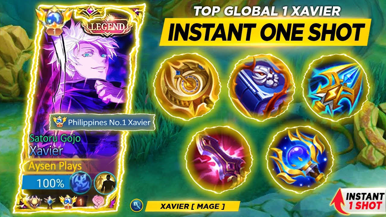 GLOBAL XAVIER BEST 1 HIT BUILD FOR SOLO RANKED GAME 2023! 😱 | XAVIER TIPS & GUIDE | MLBB - YouTube