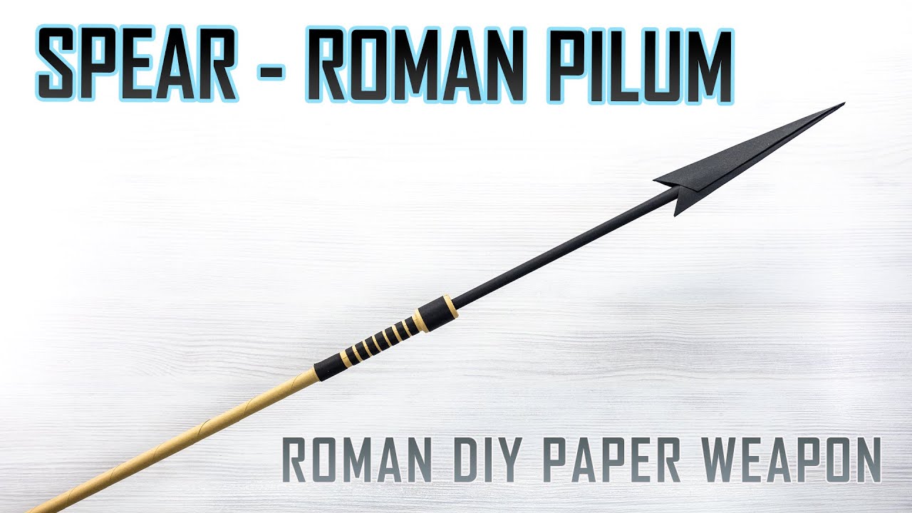Make a Roman PILUM from Paper! DIY Paper Weapon Tutorial - YouTube
