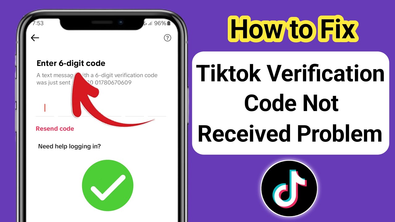 Fix! Tik Tok 6 Digit Code Not Received || How to Fix TikTok Verification Code Not Working - YouTube