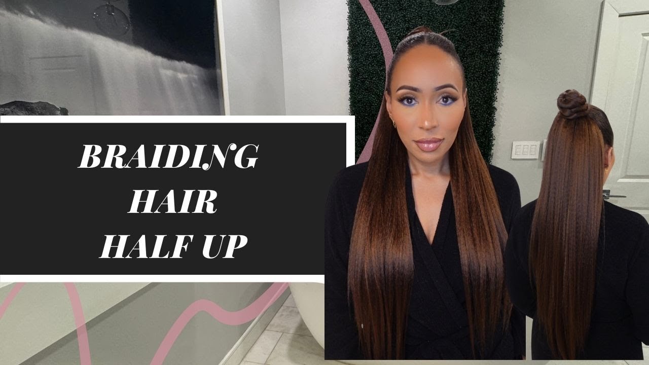 TUTORIAL for braiding hair half up - YouTube