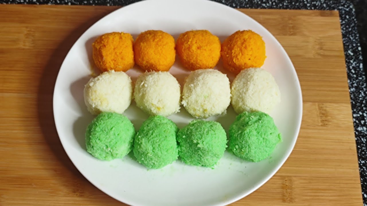 Easy Tri colour Coconut laddu #CoTiNi #easyrecipe #tricolourrecipes # ...