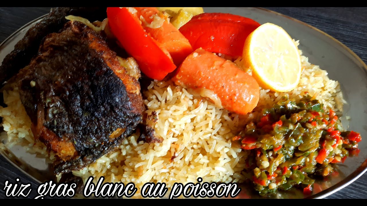 Riz gras blanc au poisson - YouTube