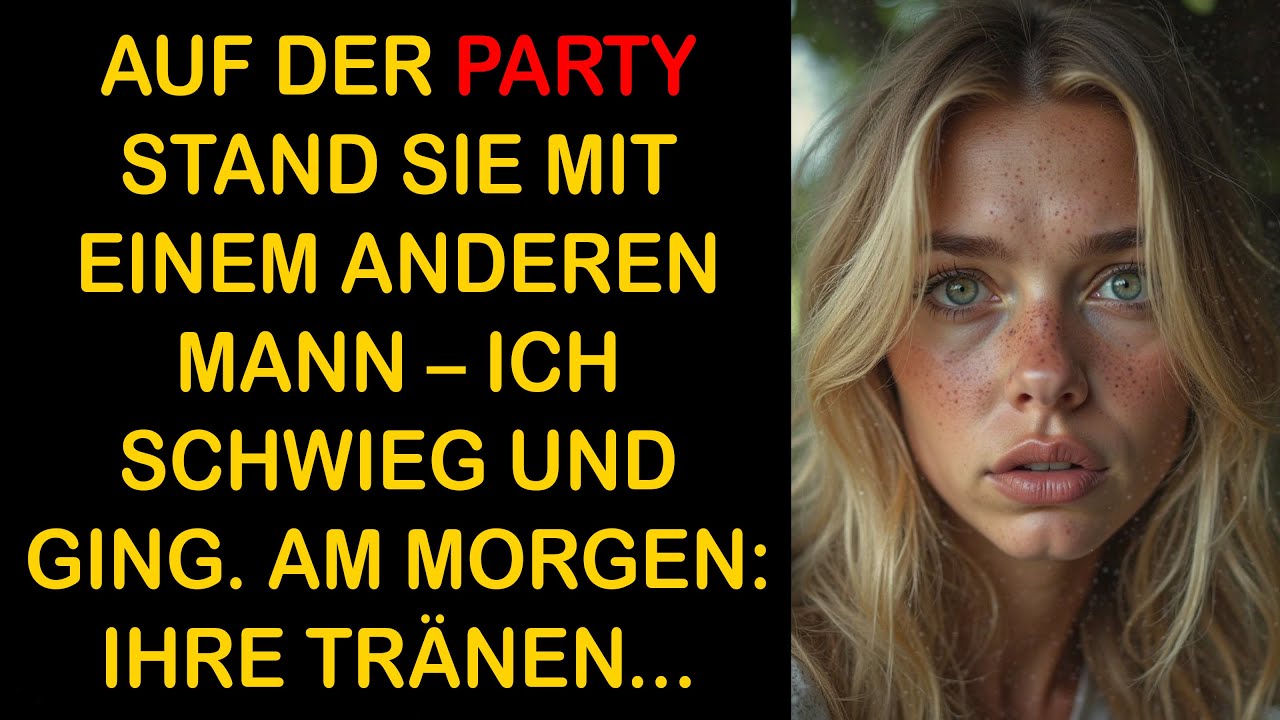 AUF DER PARTY STAND SIE MIT EINEM ANDEREN MANN – ICH SCHWIEG UND GING ...