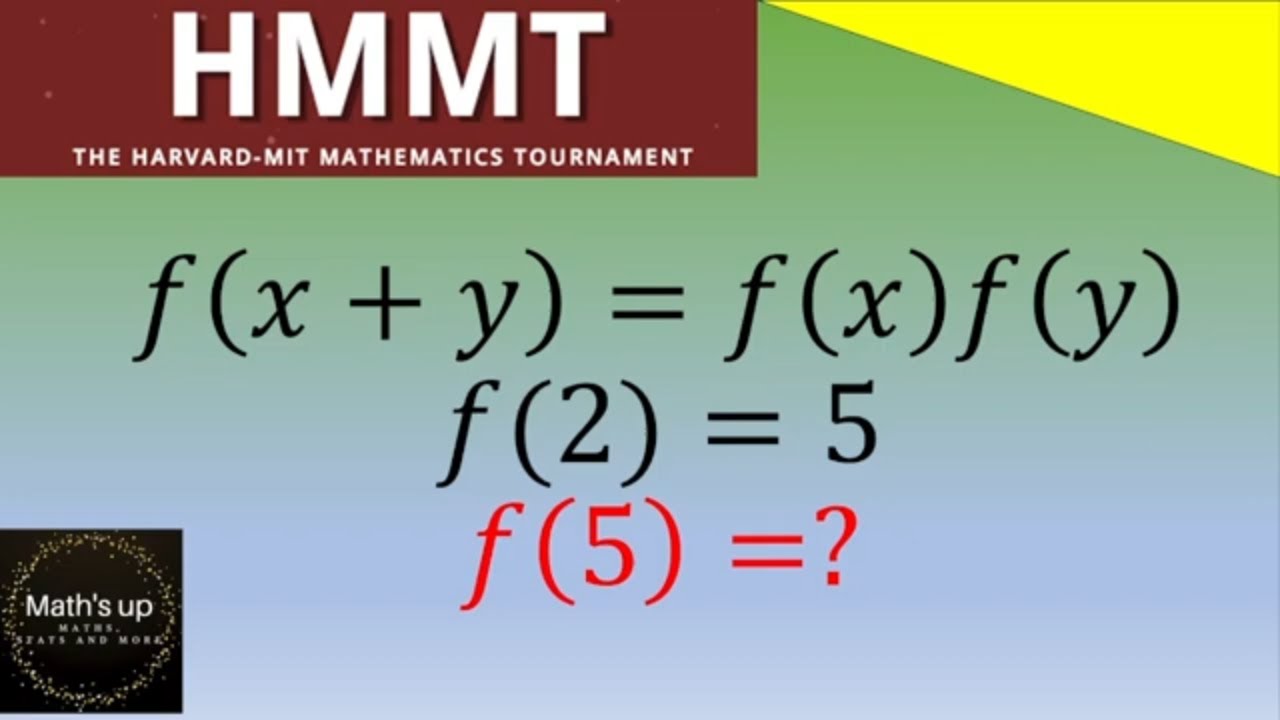 Harvard MIT Mathematics Tournament: a function problem to solve - YouTube