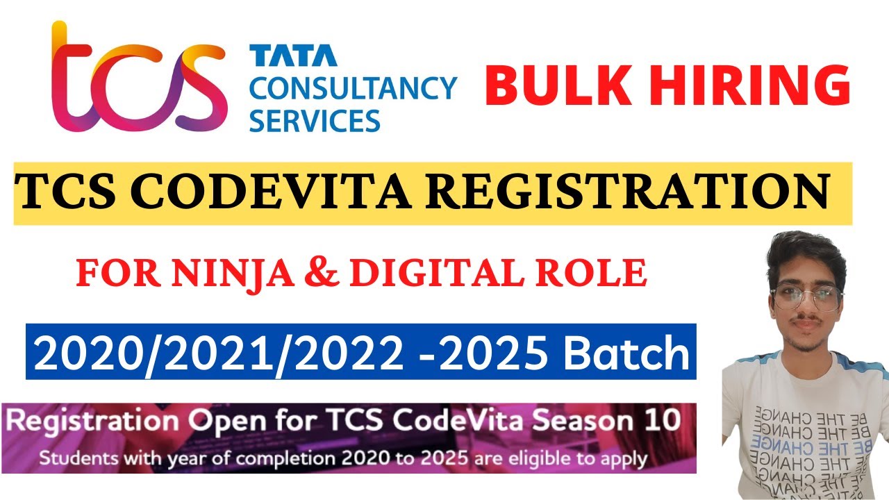TCS CODEVITA Complete Registration | TCS Ninja & TCS Digital Hiring ...