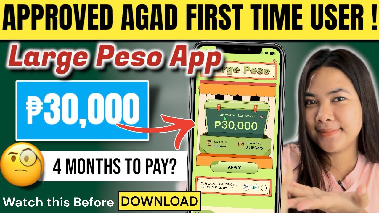 APPROVED UNANG LOAN KO! Max ₱30,000 PA DITO SA LARGE PESO APP • BAGO NA ...