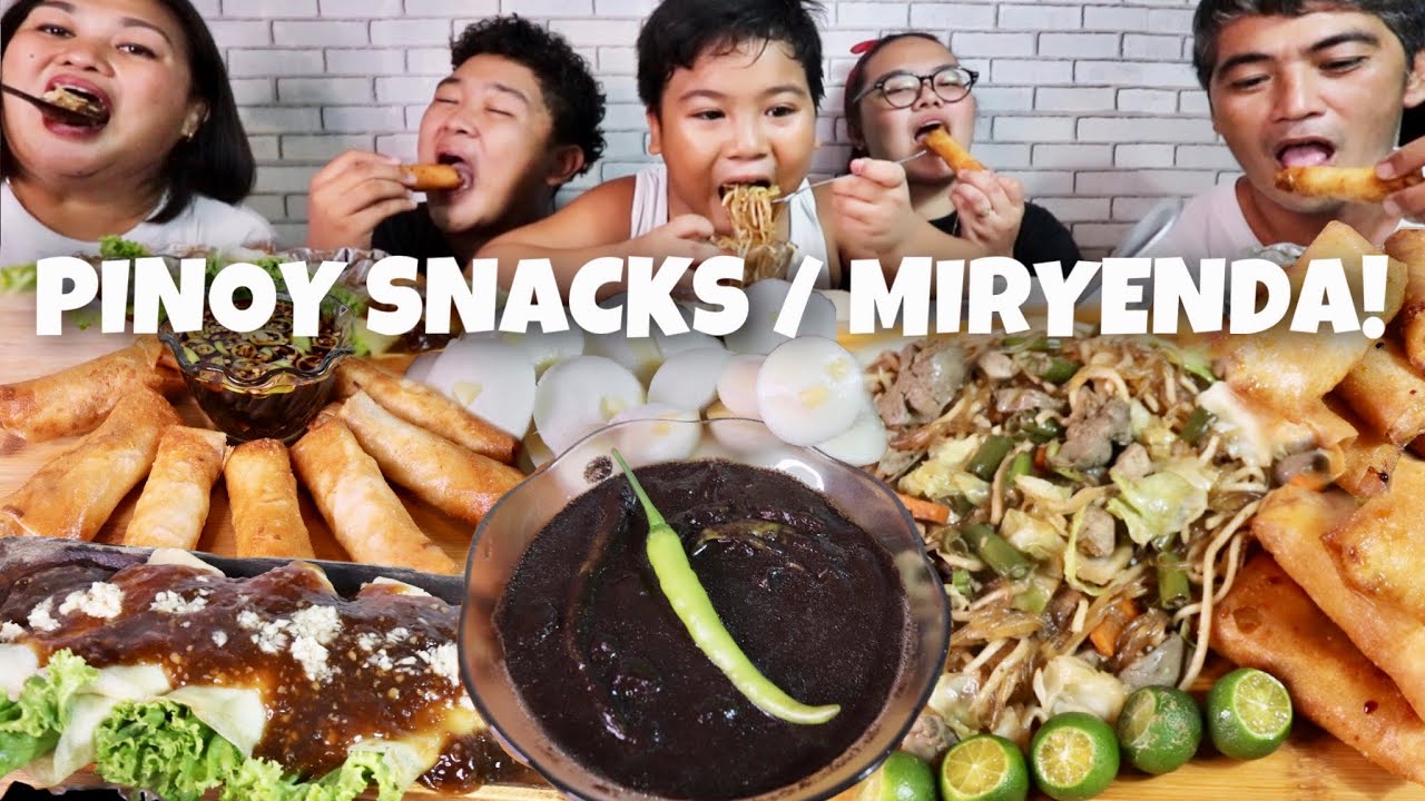 FILIPINO SNACKS / PINOY MIRYENDA! MUKBANG W/ JUST LAFAM! - YouTube
