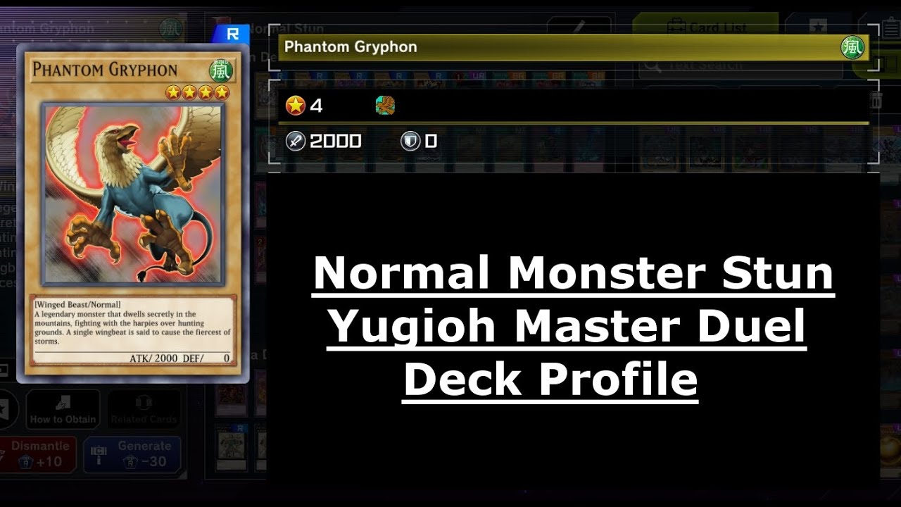 Normal Monster Stun Variant Yugioh Master Duel Deck profile December ...