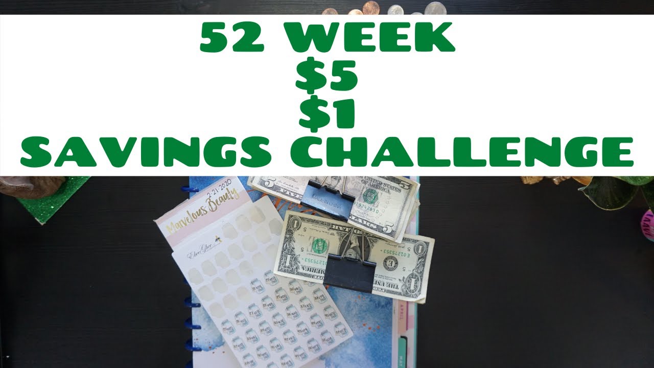 2020 SAVINGS CHALLENGE|THE 52 WEEK, $5, $1 SAVINGS CHALLENGE 2020 ...