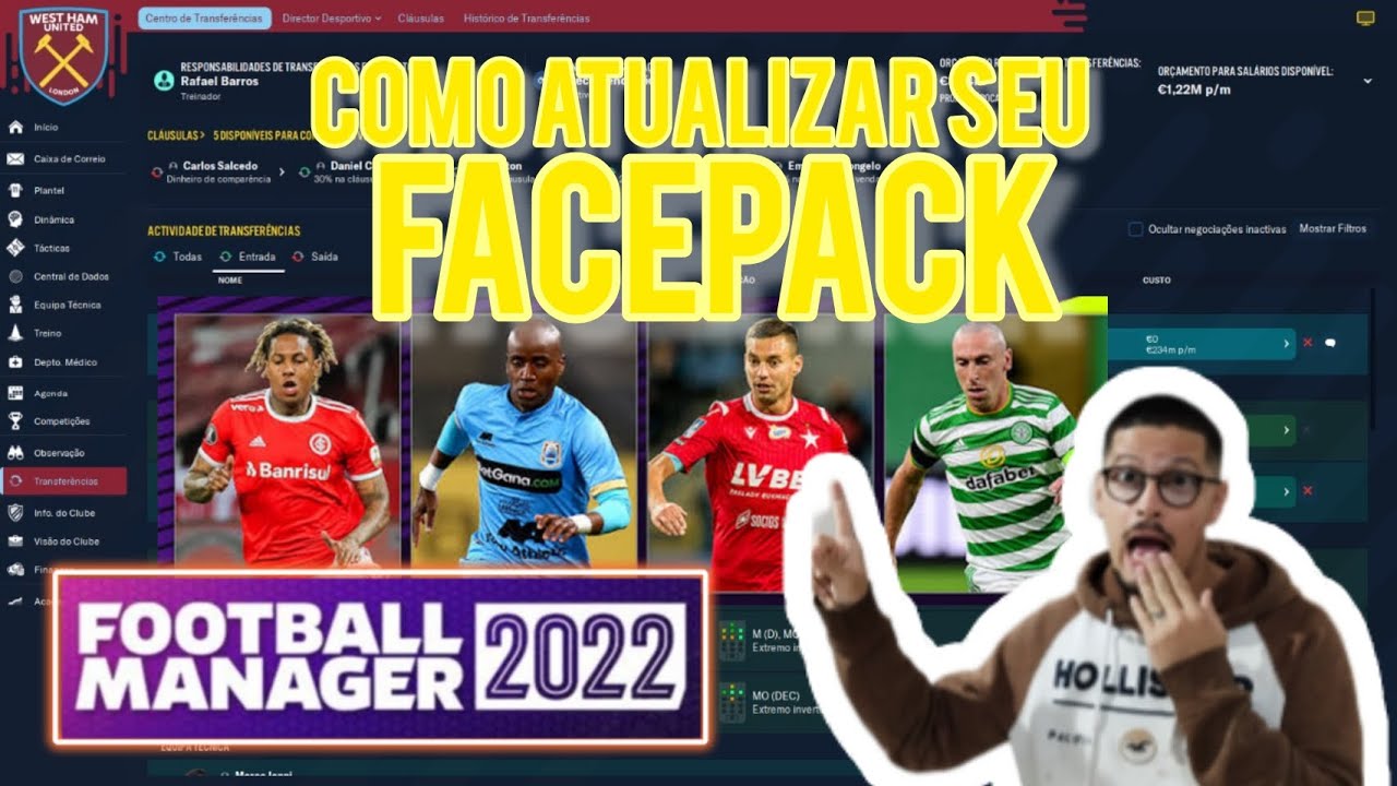 COMO ATUALIZAR AS FACES NO FOOTBALL MANAGER | #footballmanager # ...