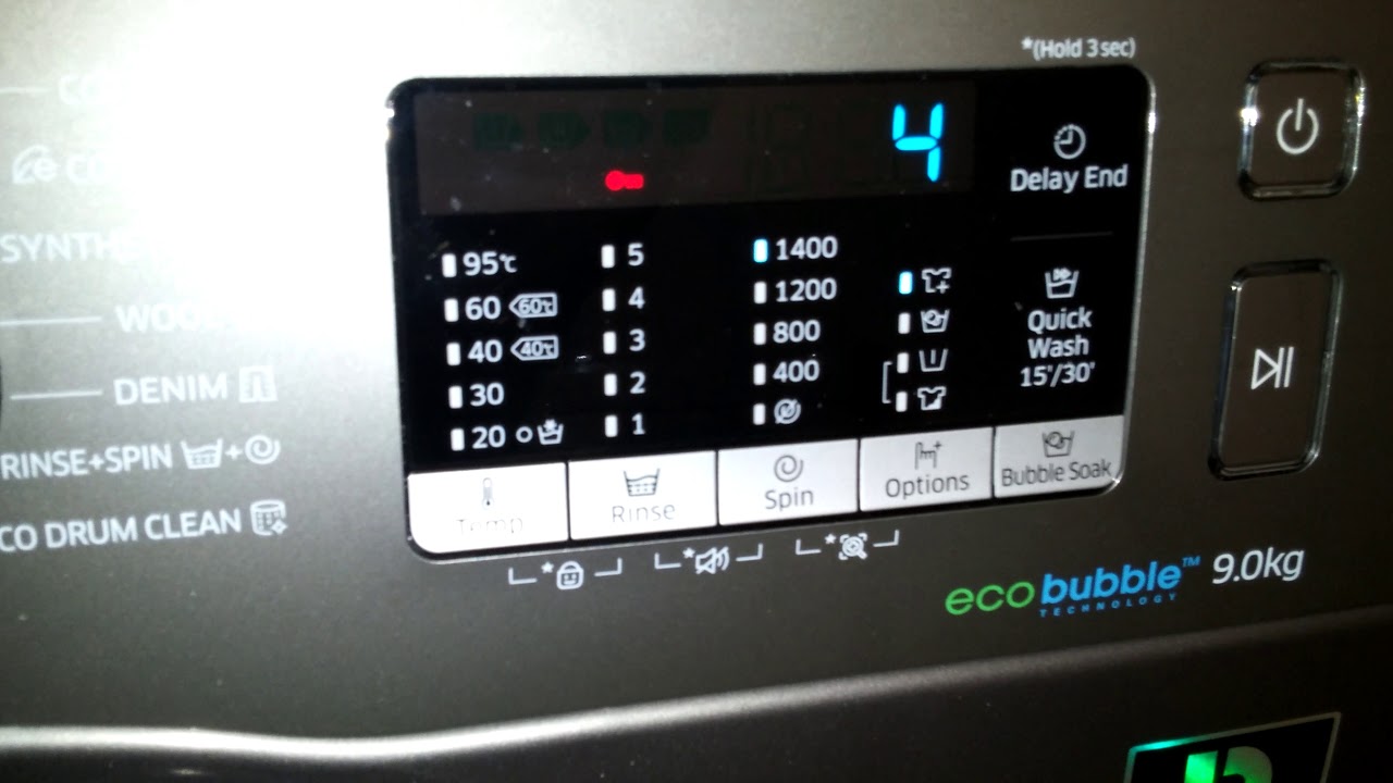 Samsung Washing Machine 1400 rpm Spin cycle - YouTube