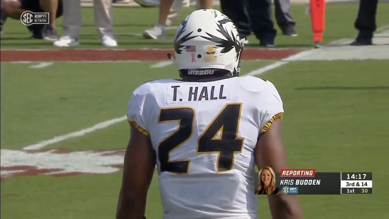 Terez Hall (Missouri LB #24) Vs. South Carolina 2018 - YouTube