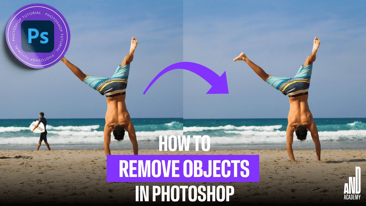 How to Remove Objects from Photos in Photoshop (AI & Manual) - YouTube