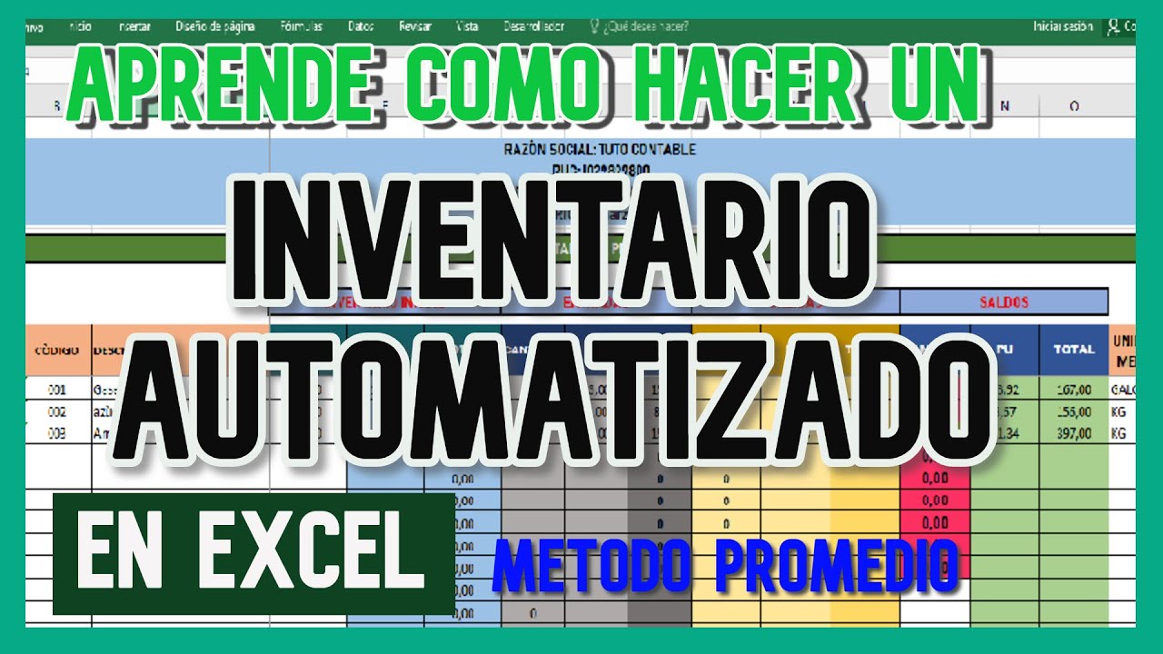 Como hacer un INVENTARIO AUTOMATIZADO de ENTRADAS Y SALIDAS en EXCEL ...