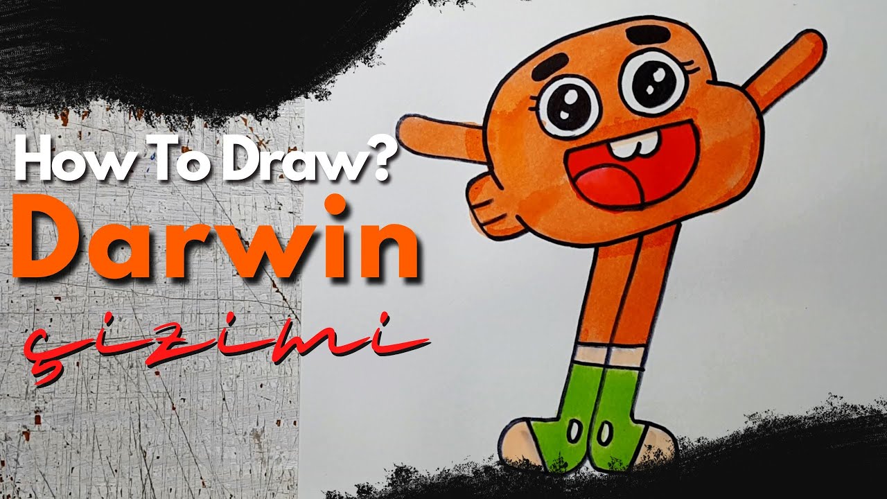 How To Draw Darwin From The Amazing World Of Gumball | Kolay Darwin ...