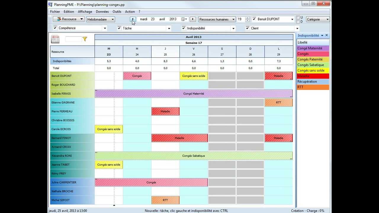 Logiciel de planning de congés - YouTube