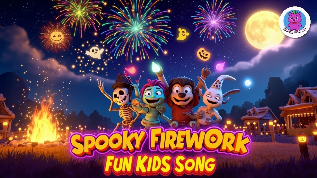Fireworks Night on Spooky Street 🎇 | Halloween Bonfire Kids Song ...