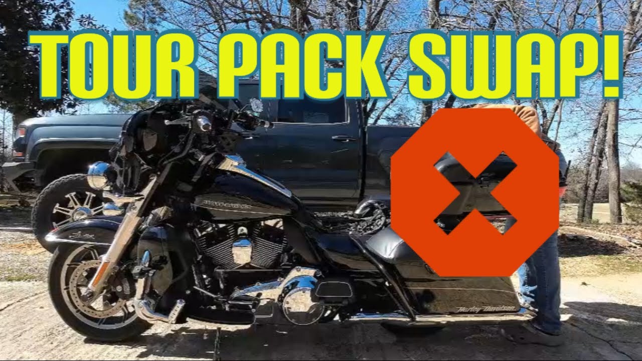 Harley Davidson Tour Pack Swap - YouTube