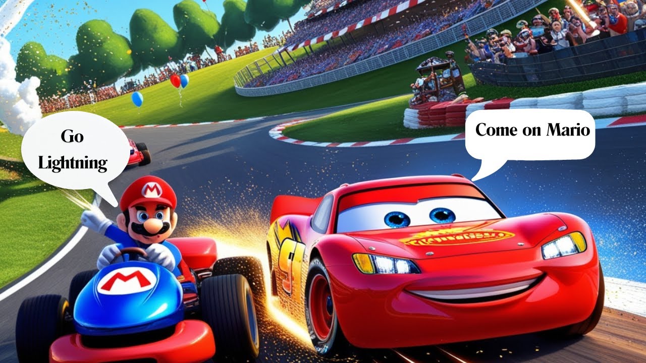 Lightning McQueen's Mario Kart Adventure - YouTube