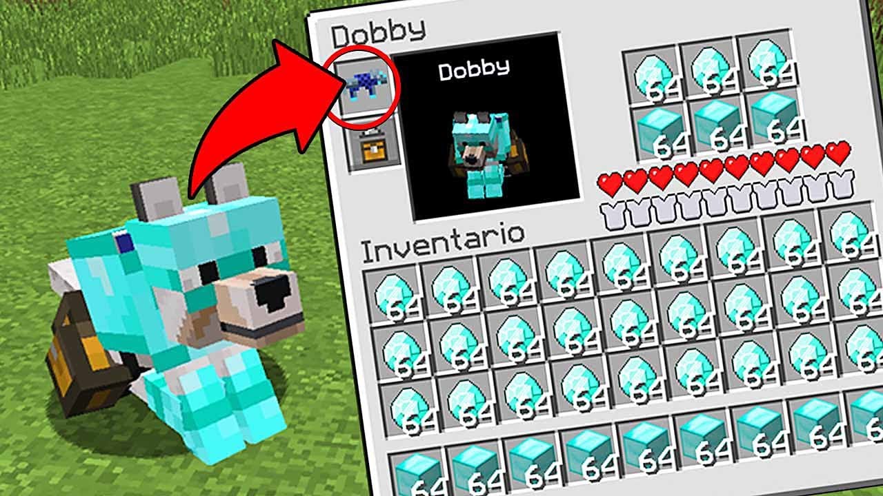 COMO PONER ARMADURA E INVENTARIO A TU PERRO EN MINECRAFT - MINECRAFT ...