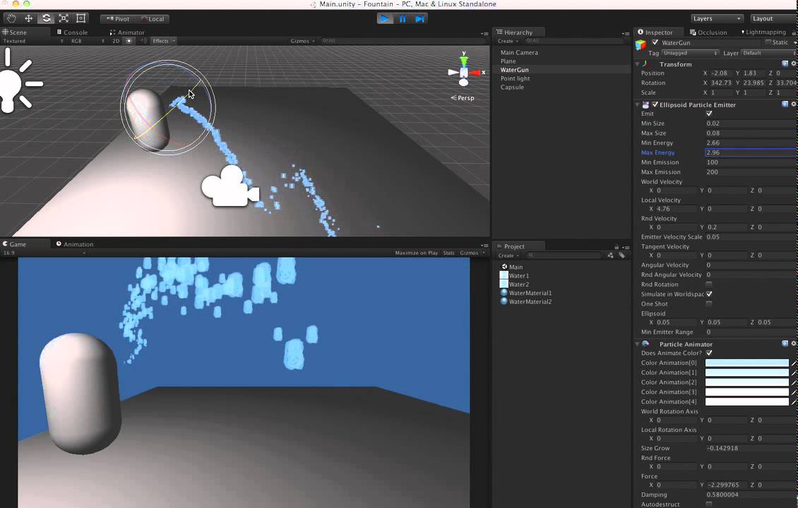 Unity 3D Water Jet - YouTube