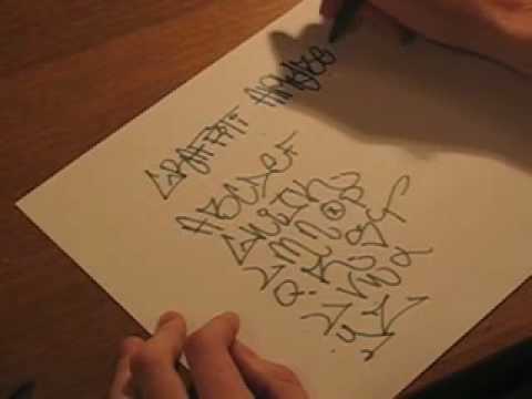 graffiti alphabet 3.0 (tag style) - YouTube