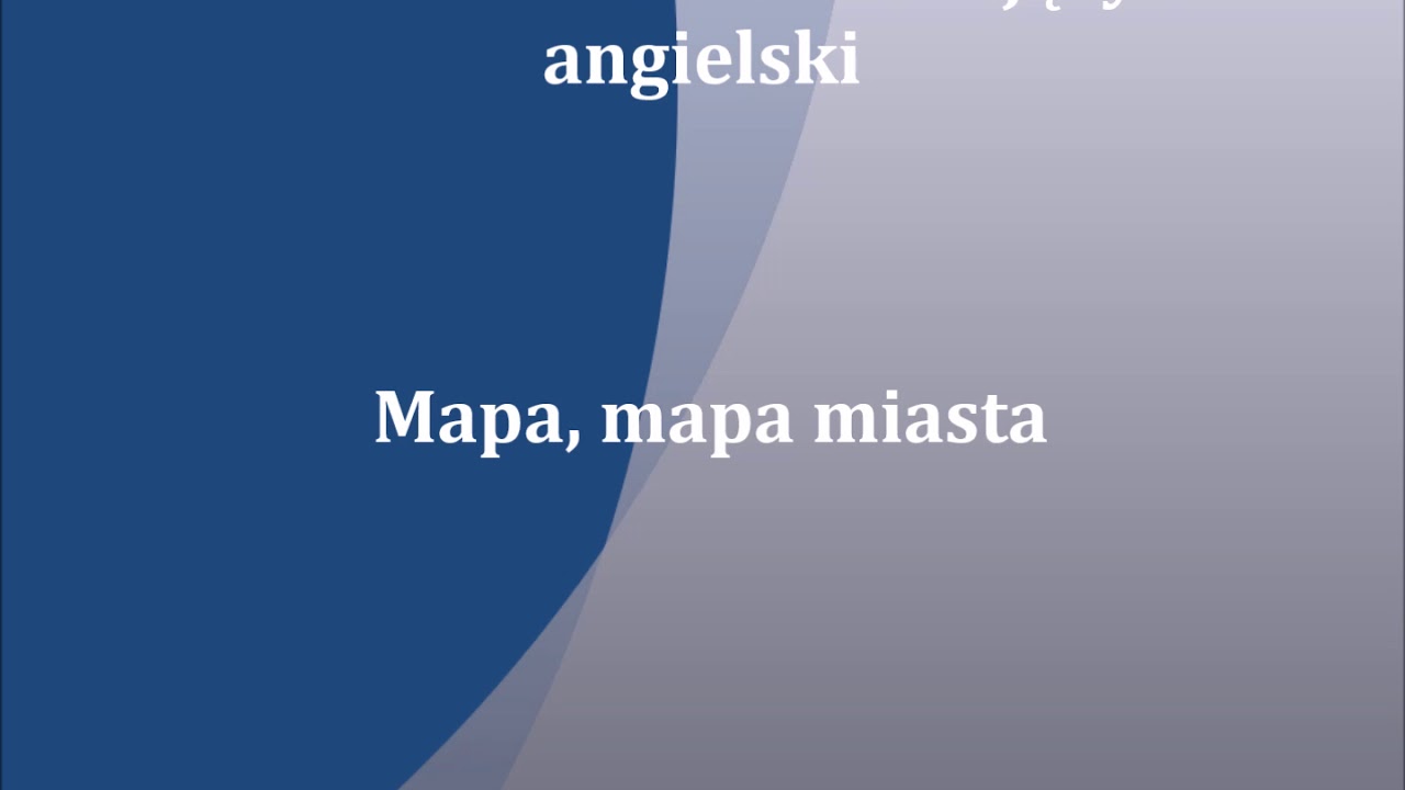 mapa, mapa miasta | polski - angielski - YouTube