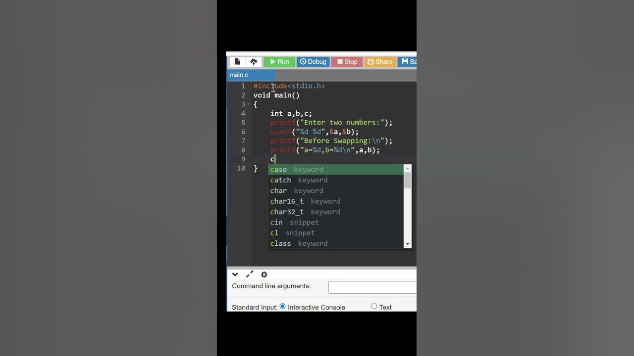 C Program To Swap Two Numberscprogramming Cprogrammingtutorialforbeginners Coding Trending 