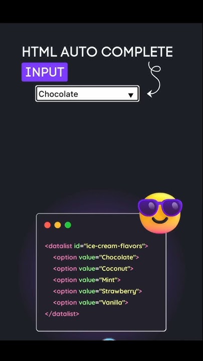 Auto Complete text - Html - YouTube