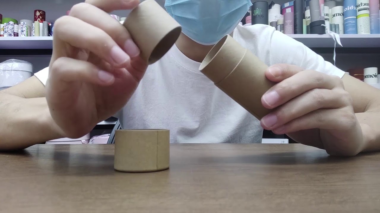 Kraft Cardboard powder shaker paper tube packaging - YouTube