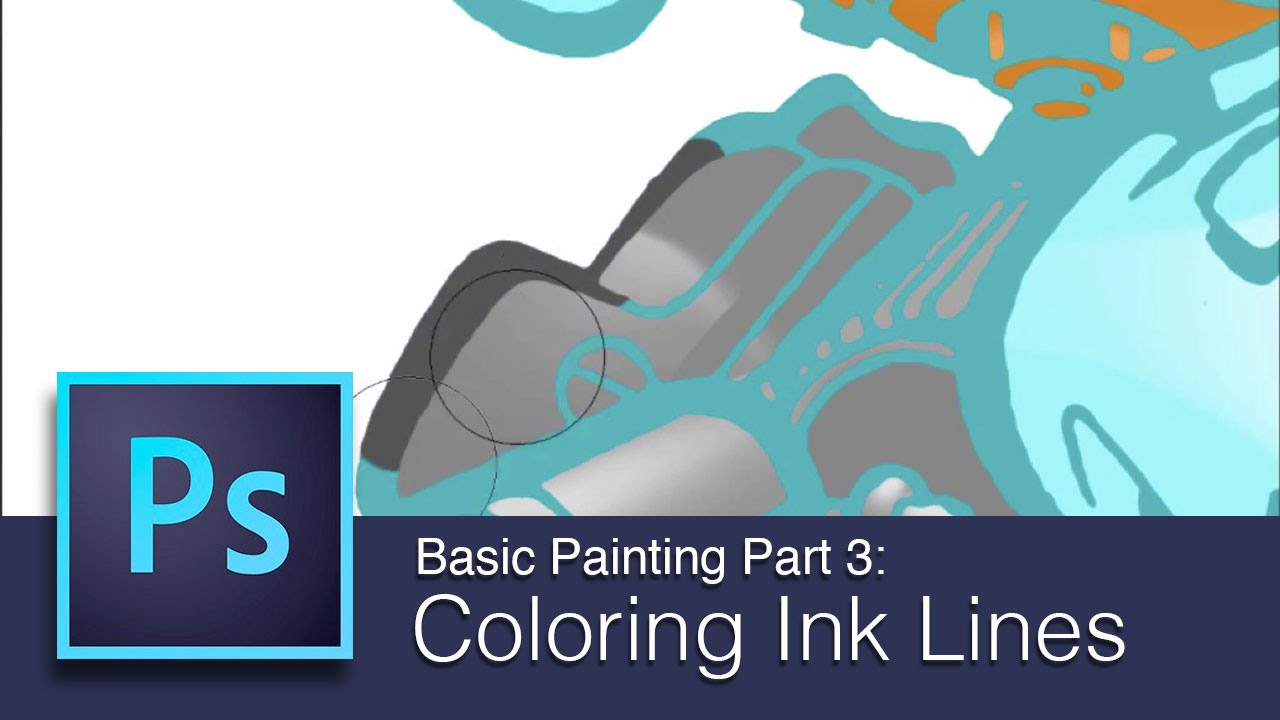 DART 100 Photoshop Section: Basic Painting Part 3 Coloring Ink Lines ...
