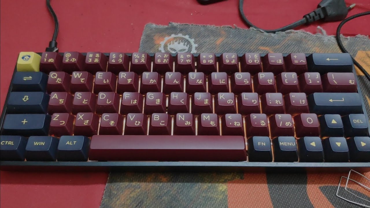Akko red and blue samurai with sk64s - YouTube