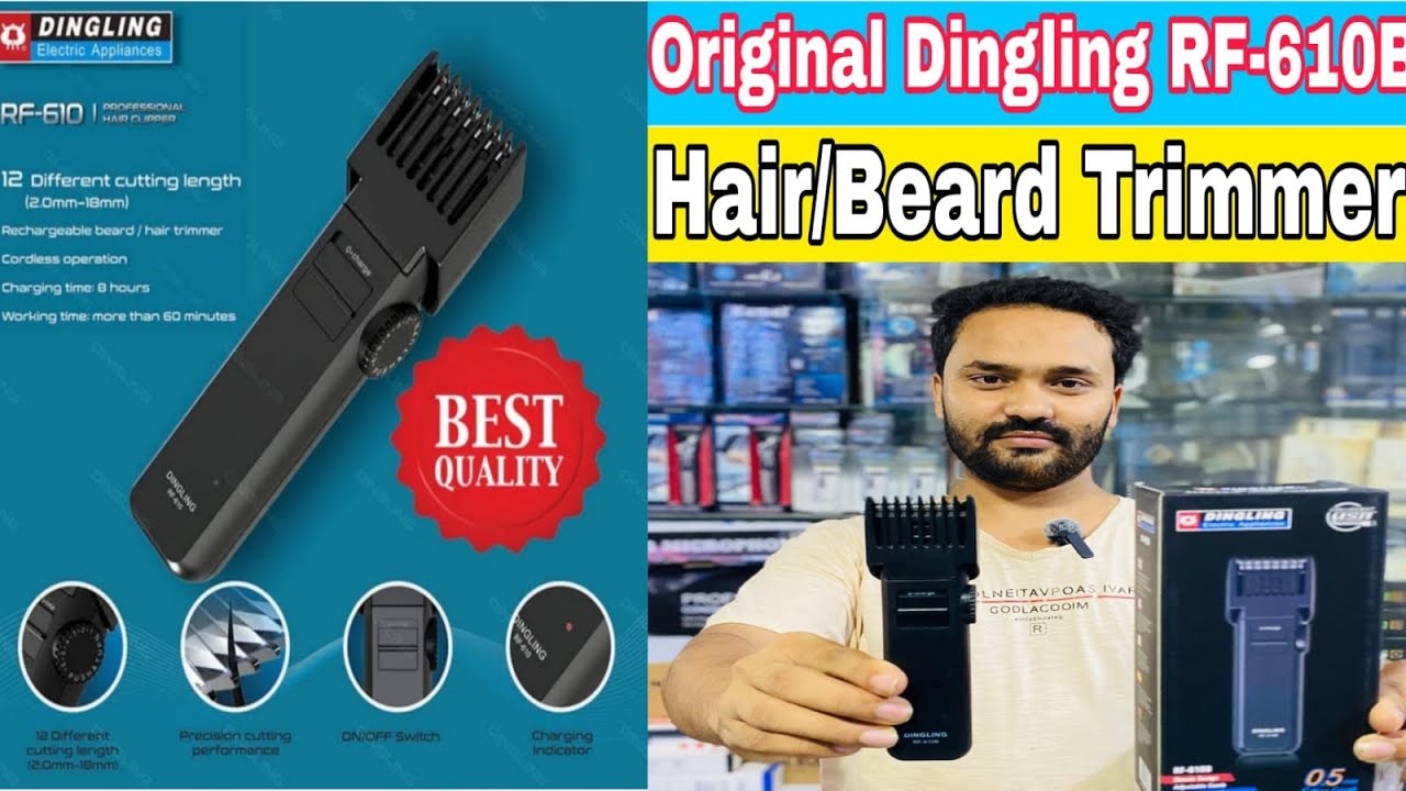 Unboxing Dingling Electric Hair Trimmer RF-610B & Wholesale price in ...