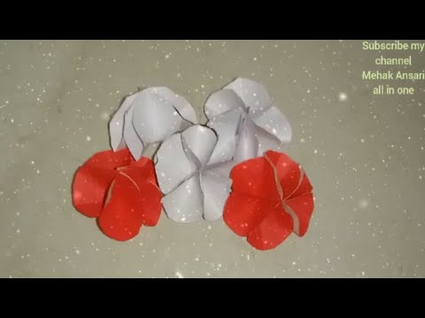 Beautiful flower banana sikhe Rangeen paper cutting - YouTube
