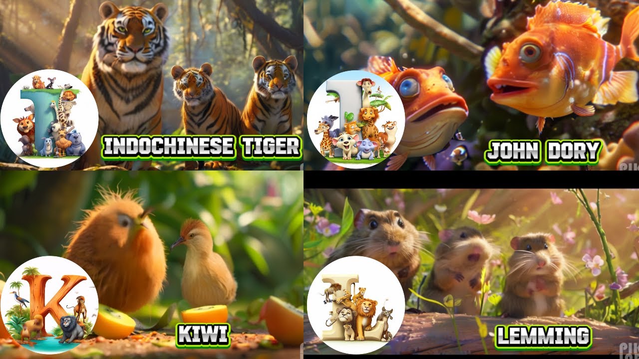 ABC Wild Animals song | Learn Alphabets | English and Animals for Kids ...