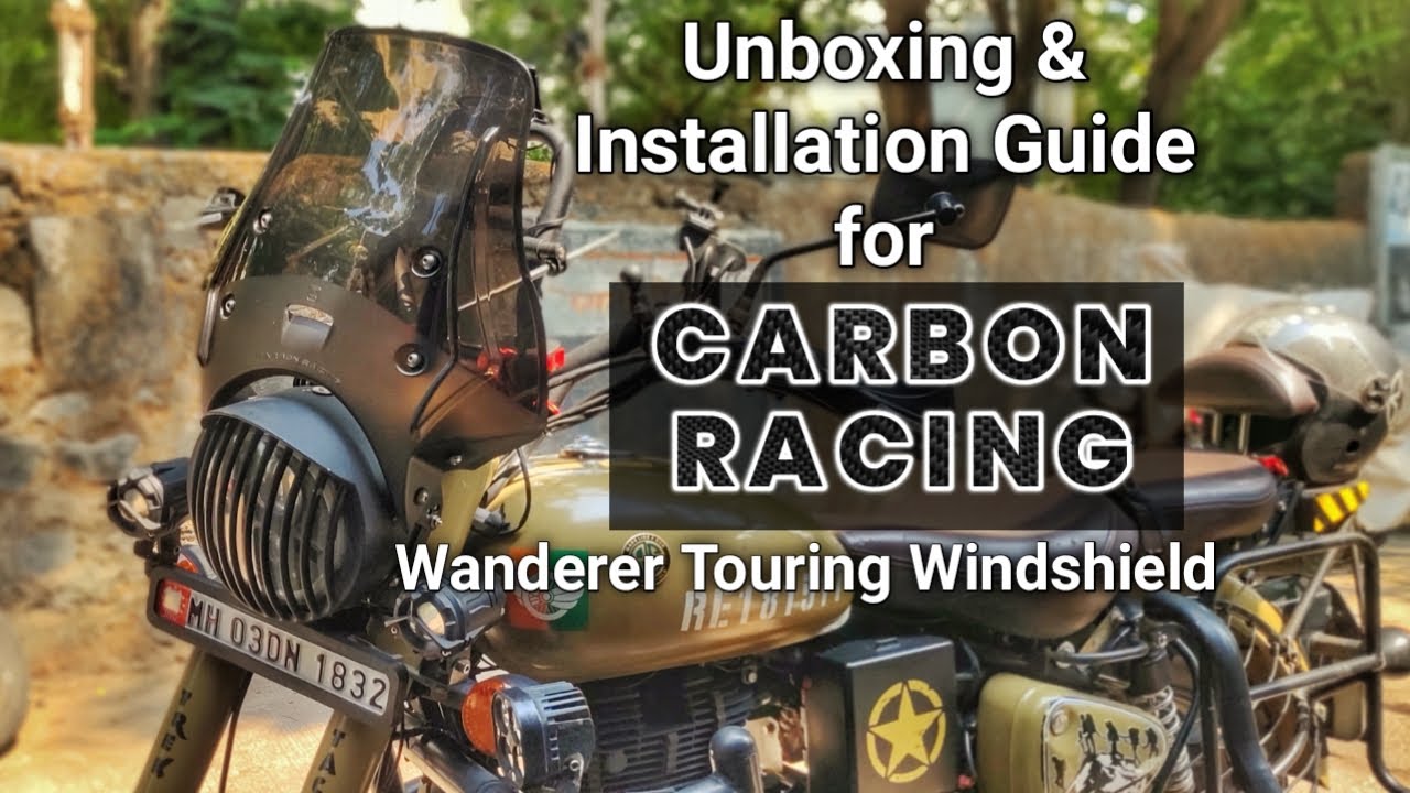 Carbon Racing Windshield unboxing and Installation | Best Windshield ...